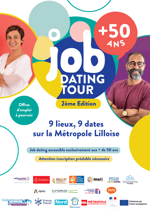 📣 JOB DATING TOUR DES + DE 50 ANS sur la Métropole Lilloise : deuxième ...